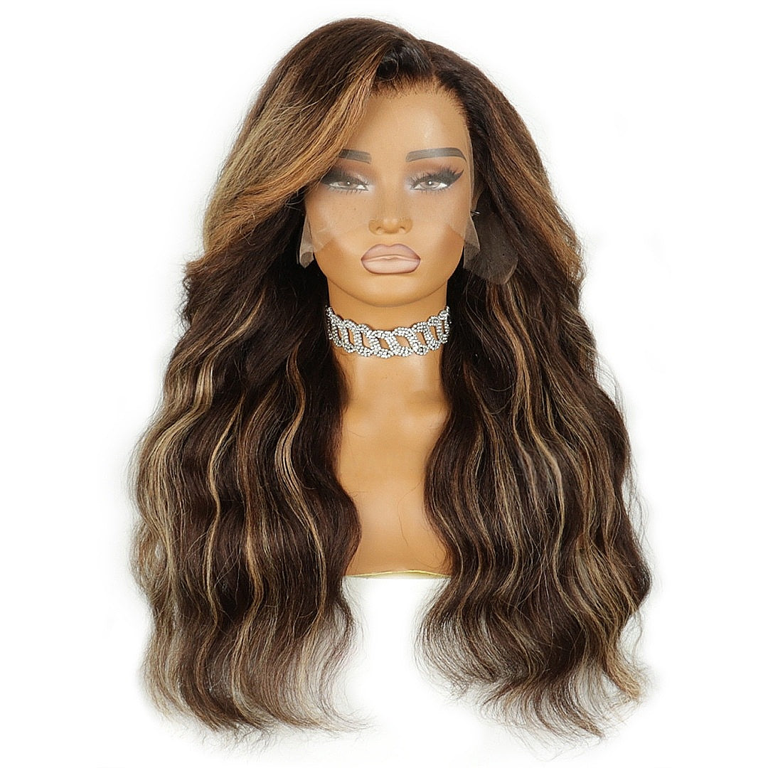 HD LACE 3D Dome Cap 9x6 Super Preplucked with Drawstring Wig Kinky Wav ...