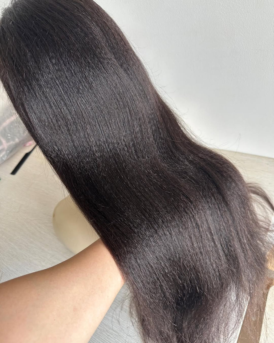 HD LACE GLUELESS 6X6 “DOME CAP” CLOSURE WIG / LIGHT YAKI STRAIGHT ...